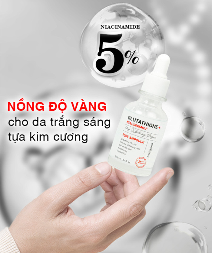 Serum Glutathione 700 mẫu mới dưỡng trắng da Hàn Quốc