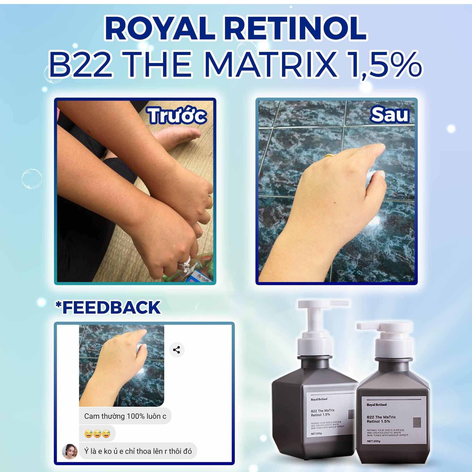 Kem kích trắng Body Royal Retinol B22 The Matrix Retinol 1.5%